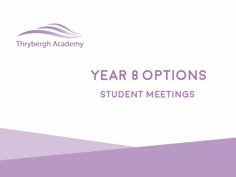 Year 8 Options – Student Meetings – Thrybergh Academy